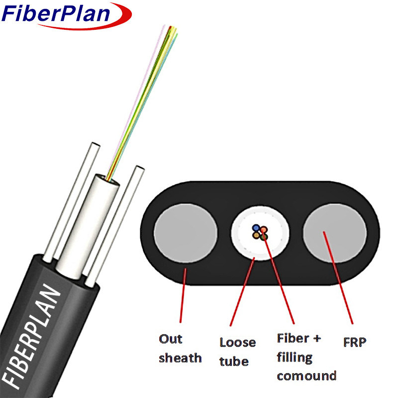 Cable de caída de fibra óptica de tipo tubo suelto FTTH multi núcleo